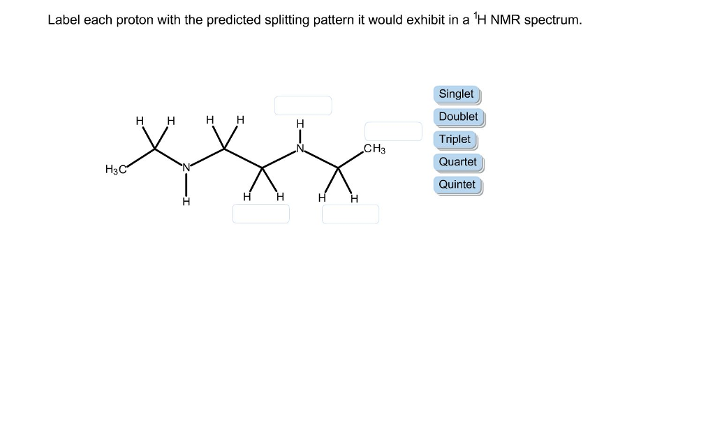 Solved Label each proton with the predicted splitting | Chegg.com