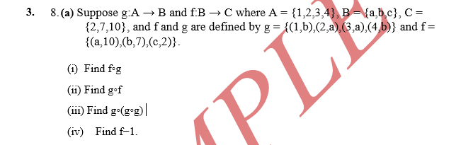 Solved Suppose g: A rightarrow B and f:B rightarrow C where | Chegg.com