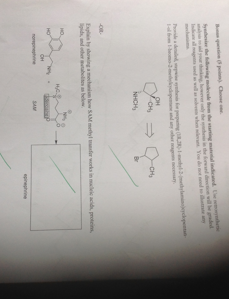 Solved Synthesize the following molecule from the starting | Chegg.com
