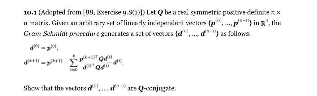 Solved Let Q be a real symmetric positive definite n x n | Chegg.com