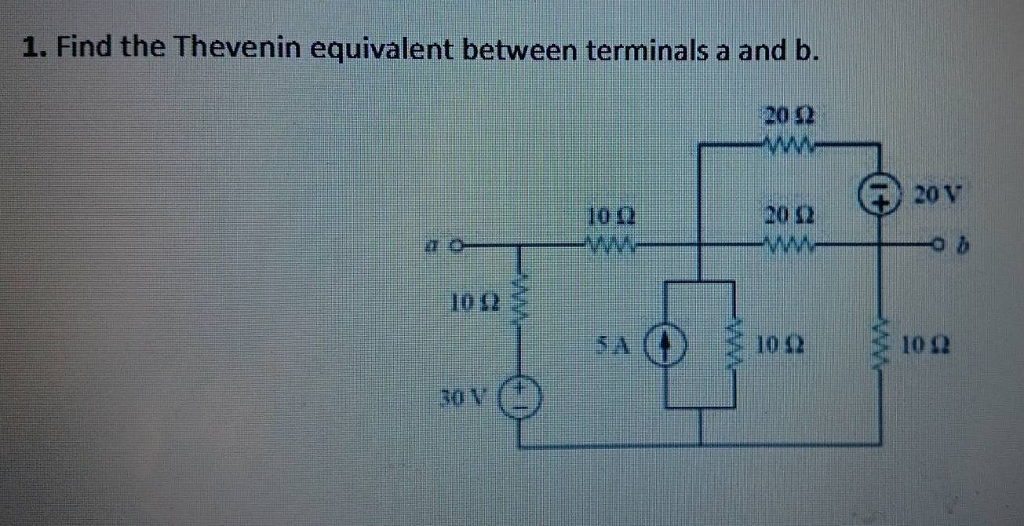 Solved Find the Thevenin equivalent between terminals a and | Chegg.com
