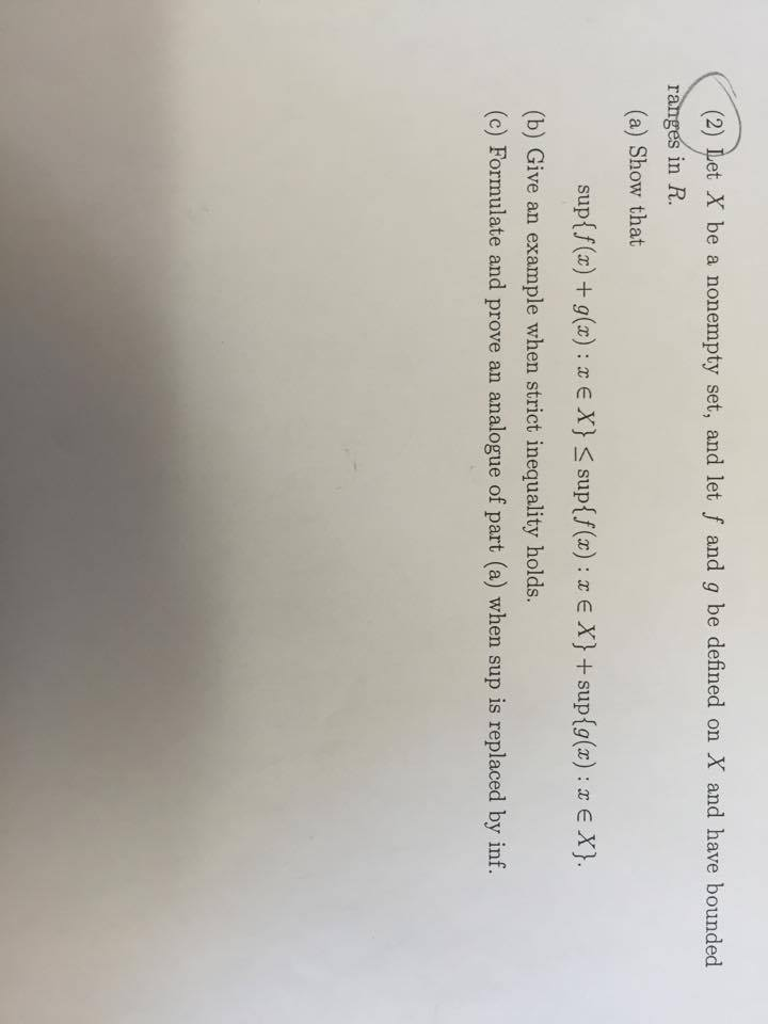 Solved Let X Be A Nonempty Set And Let F And G Be Defined