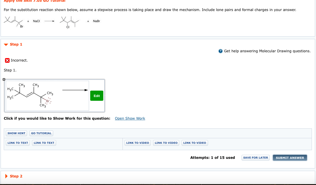 Solved For the substitution reaction shown below, assume a | Chegg.com