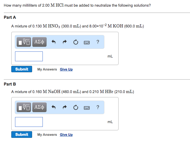 Solved How many milliliters of 2.00 M HCl must be added to | Chegg.com