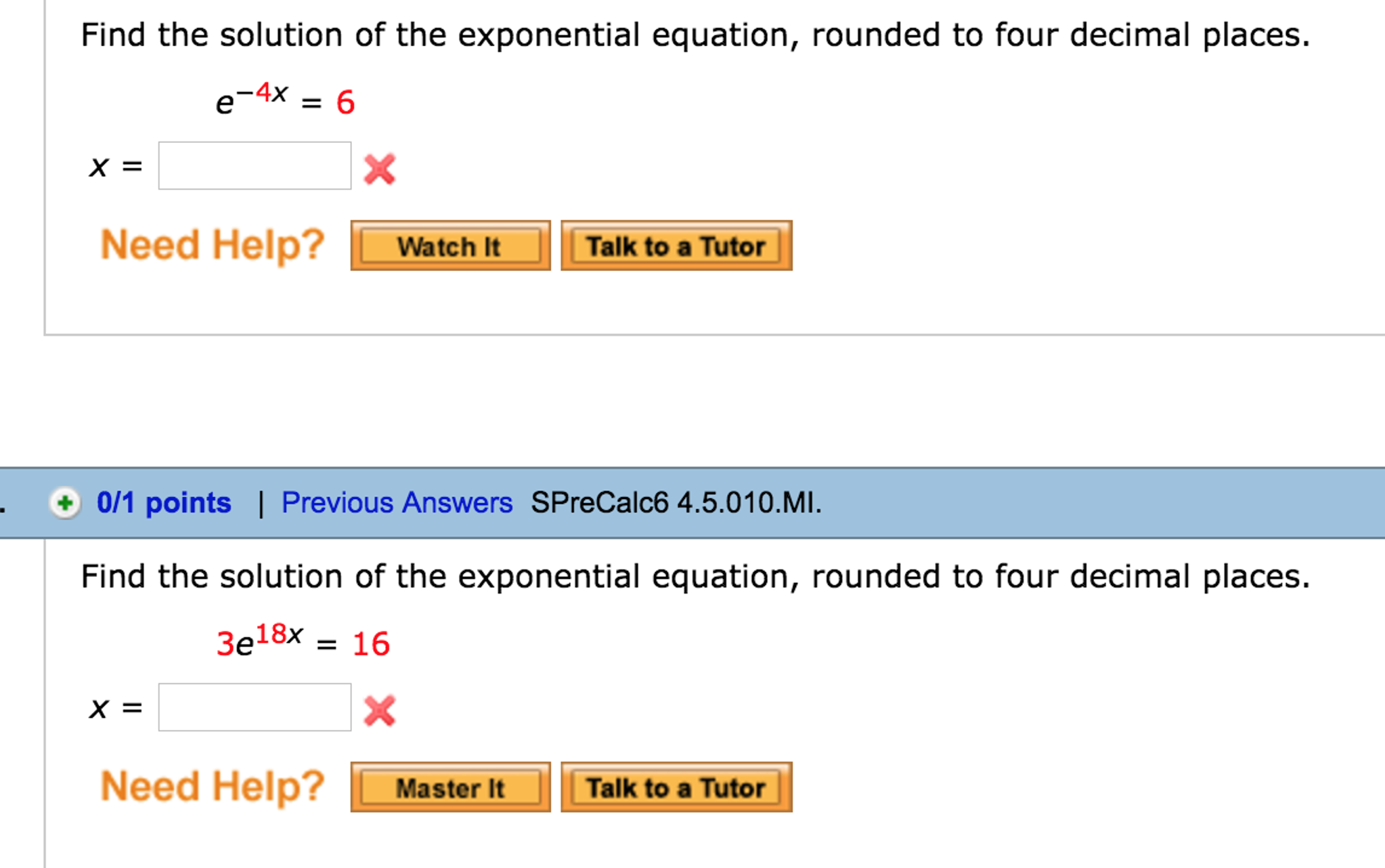 Solved Find the solution of the exponential equation, | Chegg.com