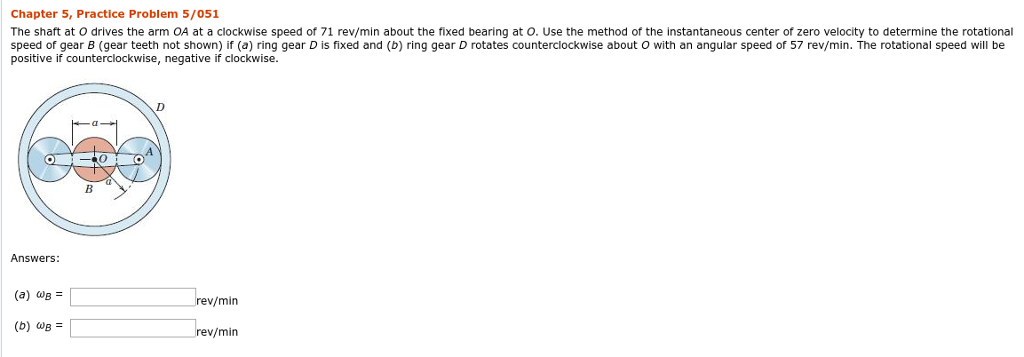 Solved Chapter 5, Practice Problem 5/051 The shaft at O | Chegg.com