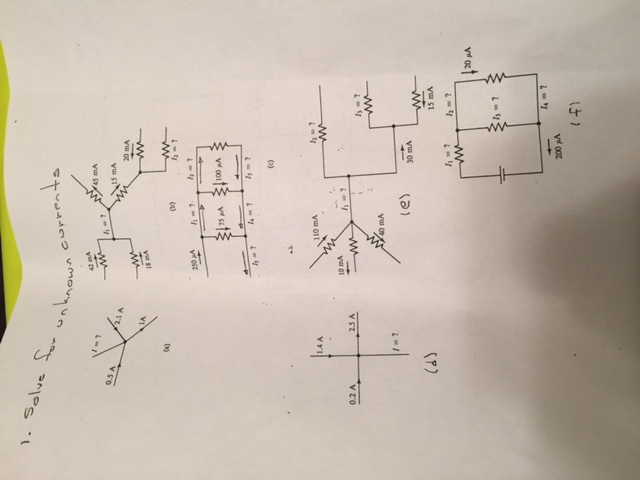 Solved Solve the Unknown currents | Chegg.com