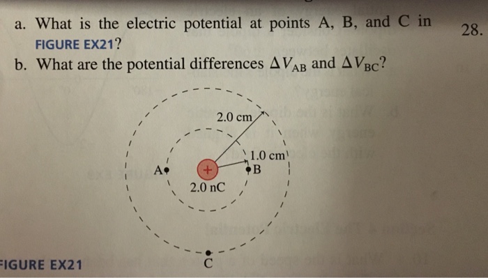 Solved What is the electric potential at points A, B, and C | Chegg.com