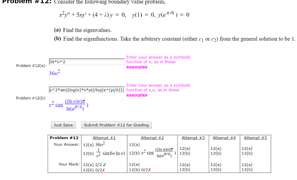 Solved ??? Dle m # 12 : consider the following boundary | Chegg.com