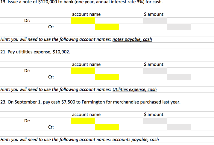 Issue a note of exist120,000 to bank (one year, | Chegg.com