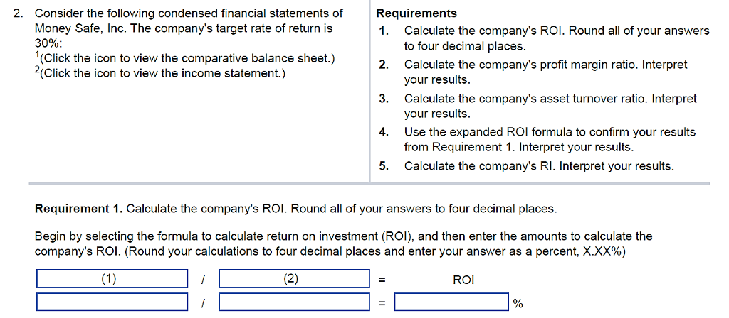 Solved 2. Consider the following condensed financial | Chegg.com