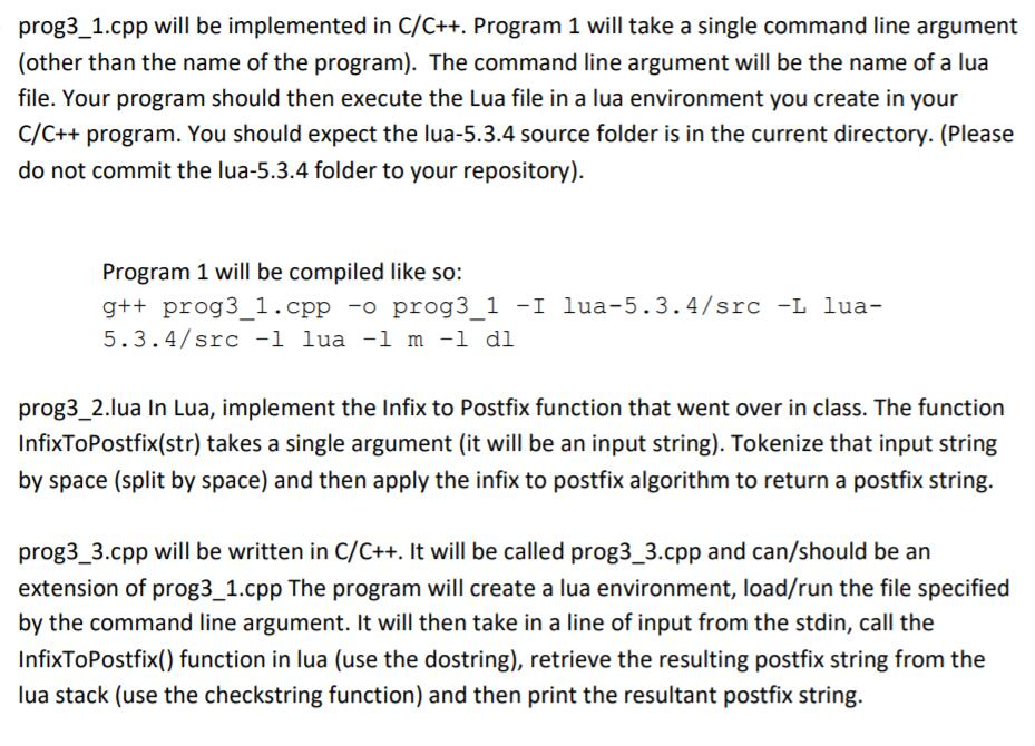 prog3_1.cpp will be implemented in C/C++. Program 1 | Chegg.com