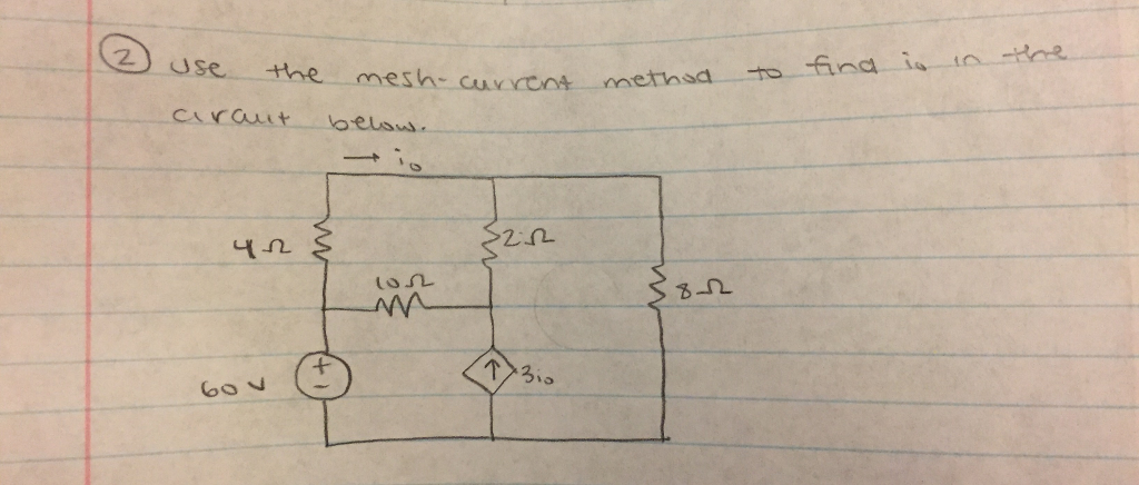 Solved Use the mesh-current method to find is in the circuit | Chegg.com