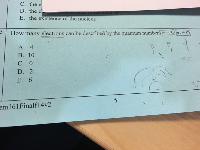 Solved How many electrons can be described by the quantum | Chegg.com