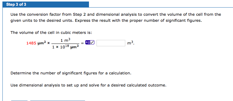 Solved Use the conversion factor from Step 2 and dimensional | Chegg.com