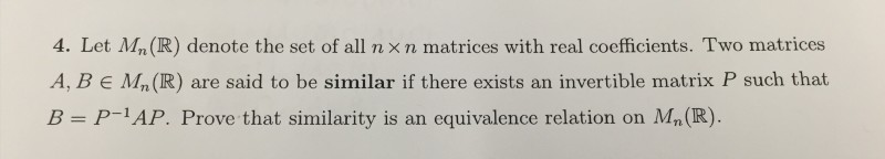 Solved Let M_n(R) denote the set of all n Times n matrices | Chegg.com