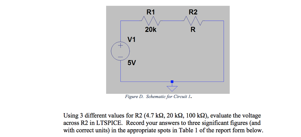 Solved Using 3 different values for R2 (4.7 k Ohm, 20 k | Chegg.com