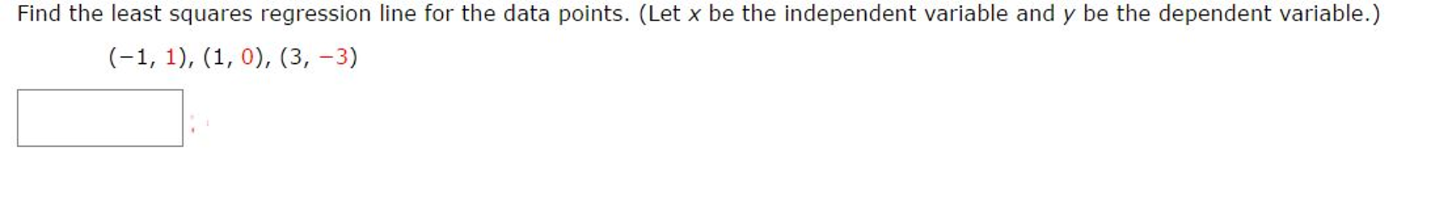 Solved LINEAR ALGEBRA Find the least squares regression | Chegg.com