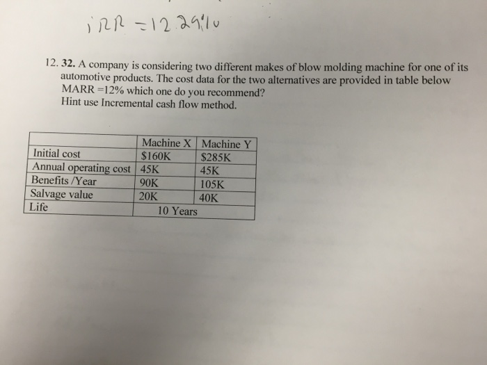 Solved M. A company is considering two different makes of | Chegg.com