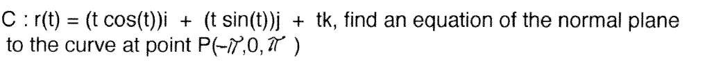 Solved Find an equation of the normal plane to the curve at | Chegg.com