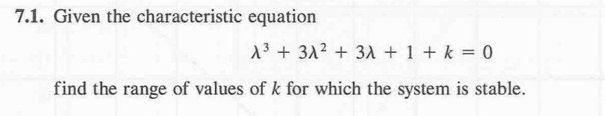 Solved Given the characteristic equation lambda^3 + 3 | Chegg.com