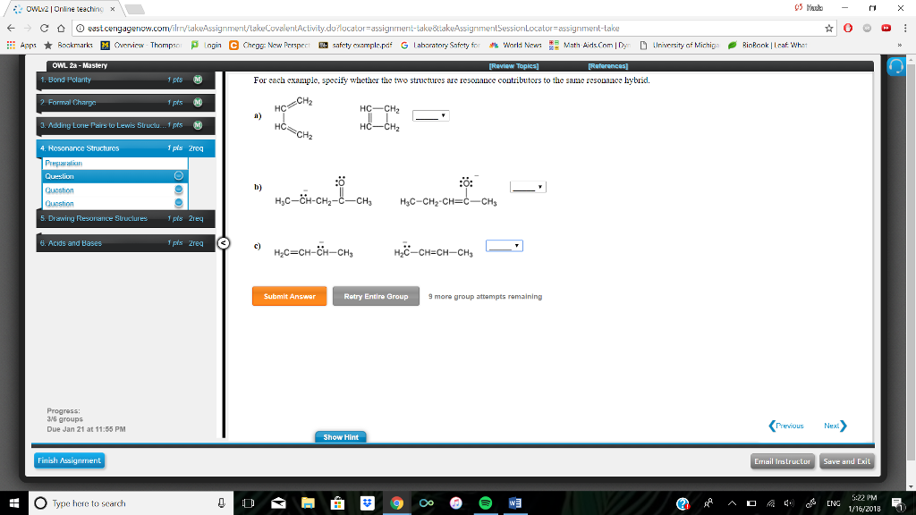 Solved For Each Example Specify Whether The Two Structures 