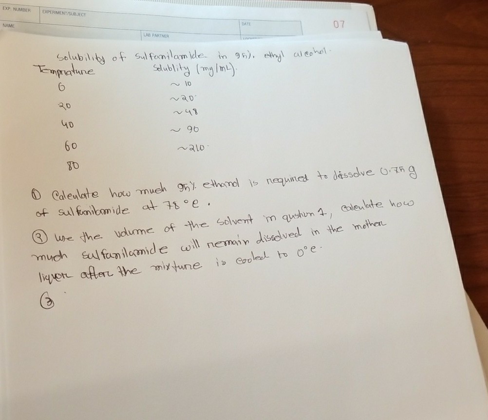 Solved EXP NUMBER EXPERIMENT/SUB JECT 07 NAME DATE LAB | Chegg.com