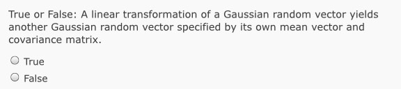 Solved A linear transformation of a Gaussian random vector | Chegg.com