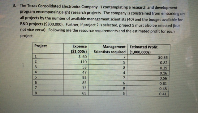 Formulate The Integer Programming Model For This