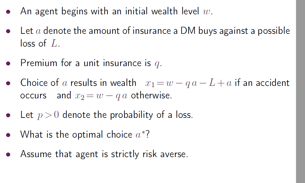 Solved 8. Consider the problem of demand for insurance set | Chegg.com