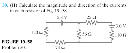 Solved Calculate the magnitude and direction of the currents | Chegg.com
