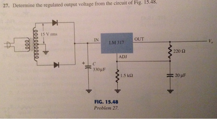 Solved Determine the regulated output voltage from the | Chegg.com
