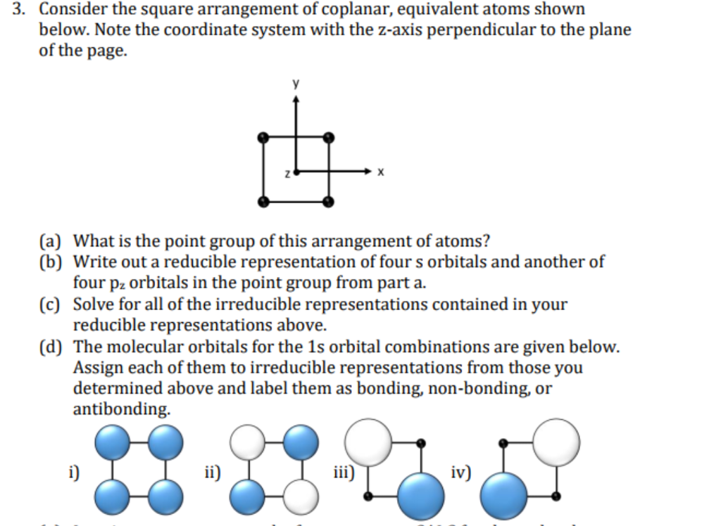 3. Consider the square arrangement of coplanar, | Chegg.com