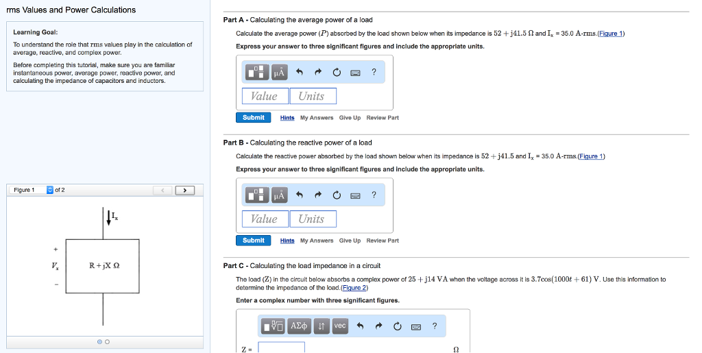 Solved Part A - Calculating the average power of a | Chegg.com