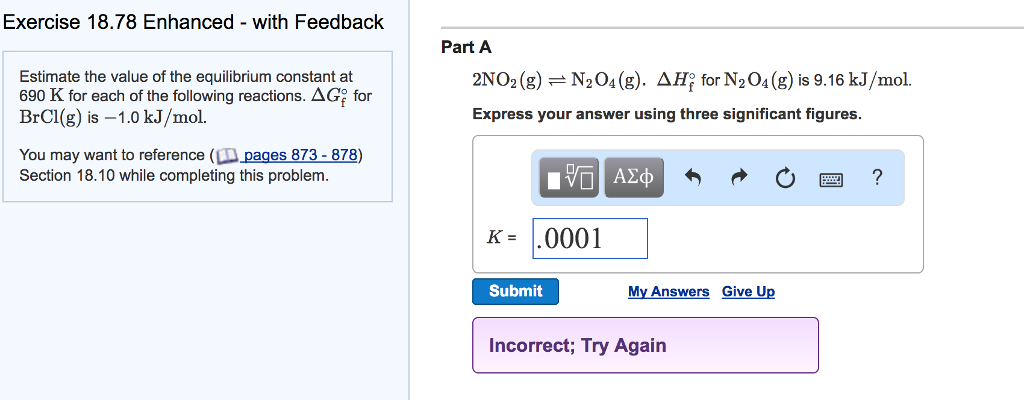 Solved Estimate the value of the equilibrium constant at 690 | Chegg.com