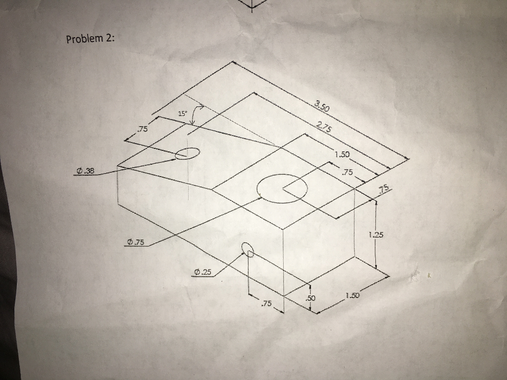 Solved Draw the Multiview and fully dimension the three | Chegg.com