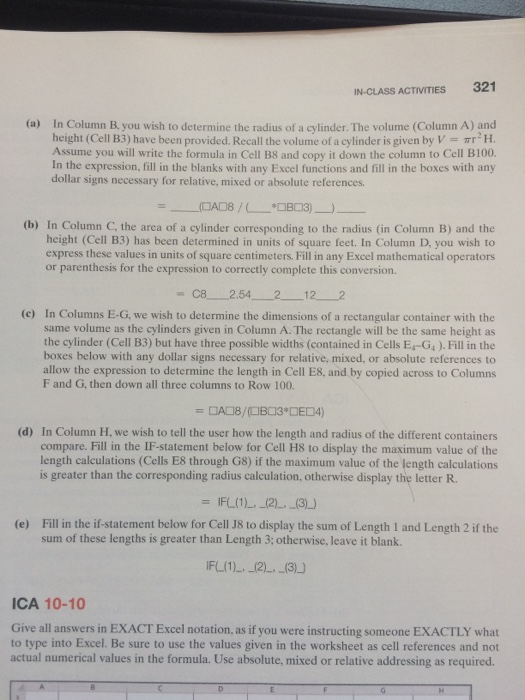 Solved ICA 10-9 problems D and E | Chegg.com