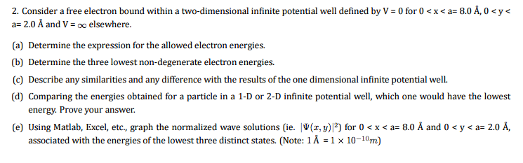 Solved Consider a free electron bound within a | Chegg.com