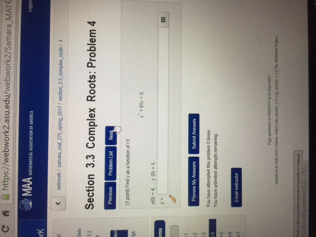 Solved c fi https://webwork2.asu.edu/webwork2/Samara MAT | Chegg.com
