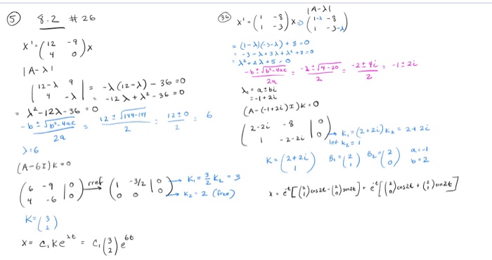 Solved X' = (12 4 -9 0)x |A - Lambda| |12- Lambda 4 9 - | Chegg.com