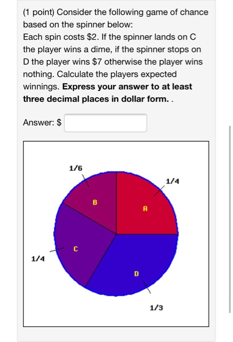 Solved Consider the following game of chance based on the | Chegg.com