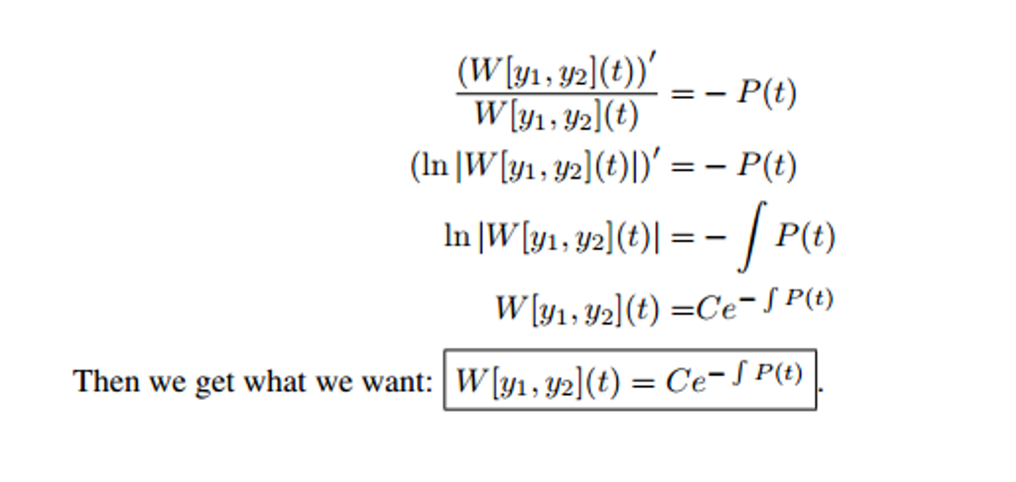 Solved prove Abel's Theorem. I don't understand how it gets | Chegg.com