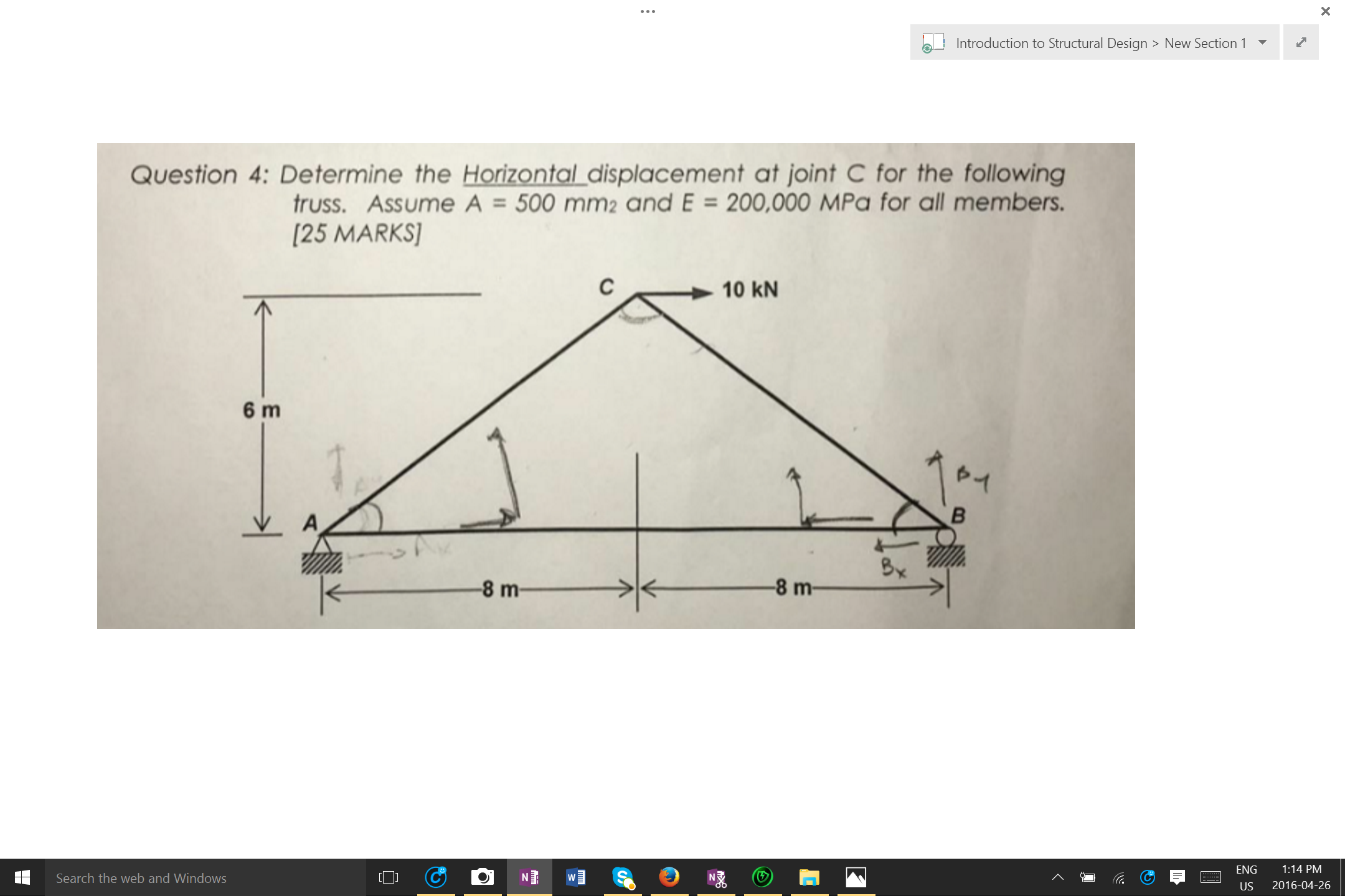 Solved Determine the Horizontal displacement at joint C for | Chegg.com