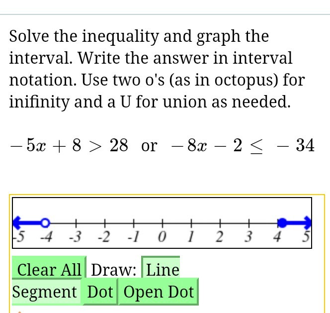 Solved Solve the inequality and graph the interval. Write | Chegg.com