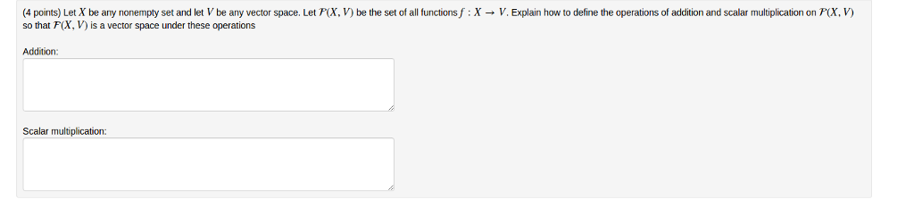 Solved Let X be any nonempty set and let V be any vector | Chegg.com