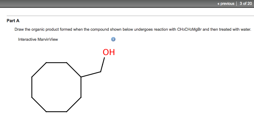 Solved Draw The Structure Of The Organic Product That Is