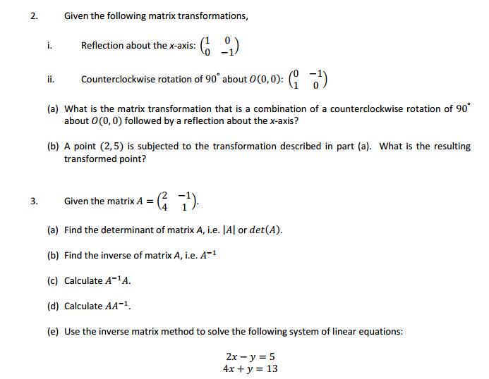 Solved Given the matrices | Chegg.com Solved Given the matrices | Chegg.com