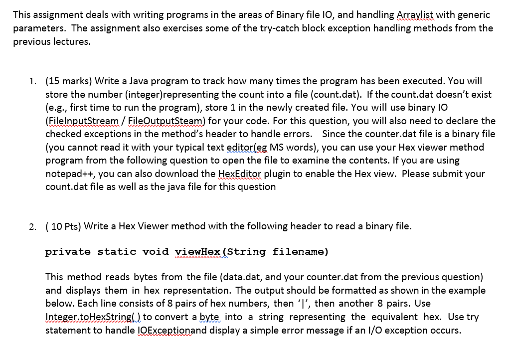 1. Write a Java program to track how many times the | Chegg.com