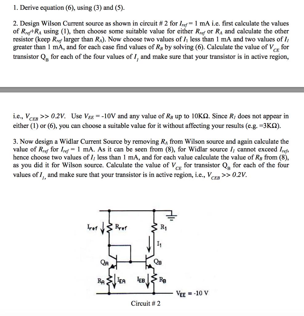 Solved 1. Derive equation (6), using (3) and (5). 2. Design | Chegg.com