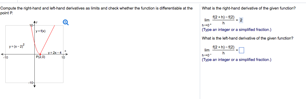 Solved Compute the right-hand and left-hand derivatives as | Chegg.com Solved Compute the right-hand and left-hand derivatives as | Chegg.com